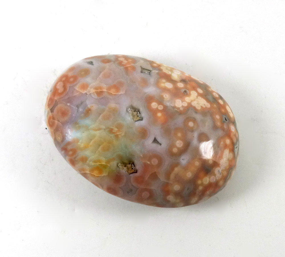 Orbicular Jasper hand polished Pebble